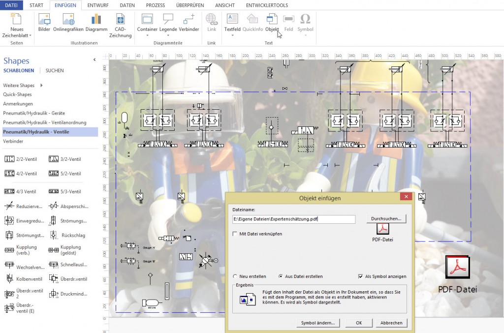 Ein pdf mit einer Visio-Zeichnung weitergeben | Visio Training